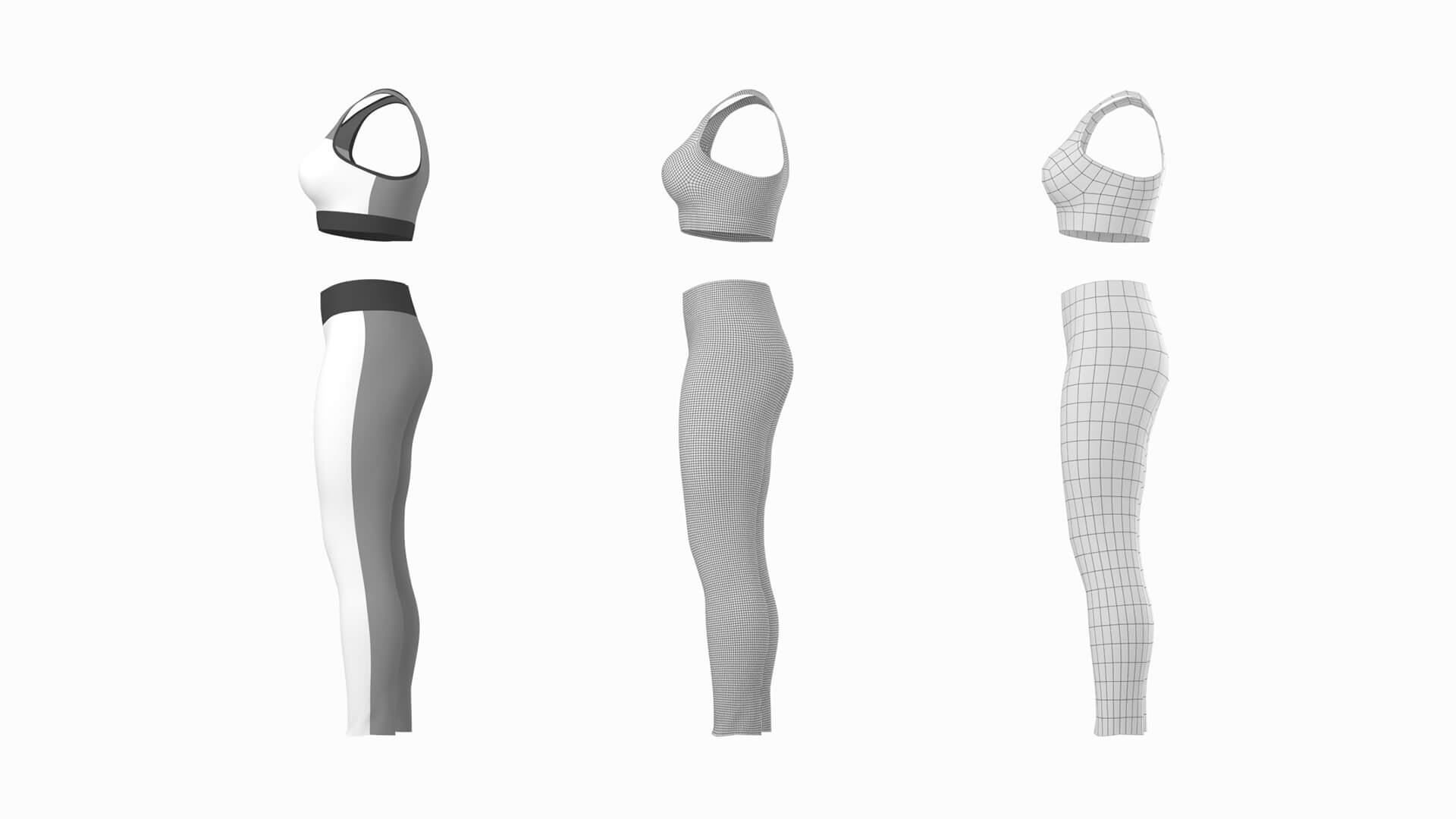 Woman Sportswear 06 Base Mesh Design Kit - 3D Model by Valerii-Kaliuzhnyi