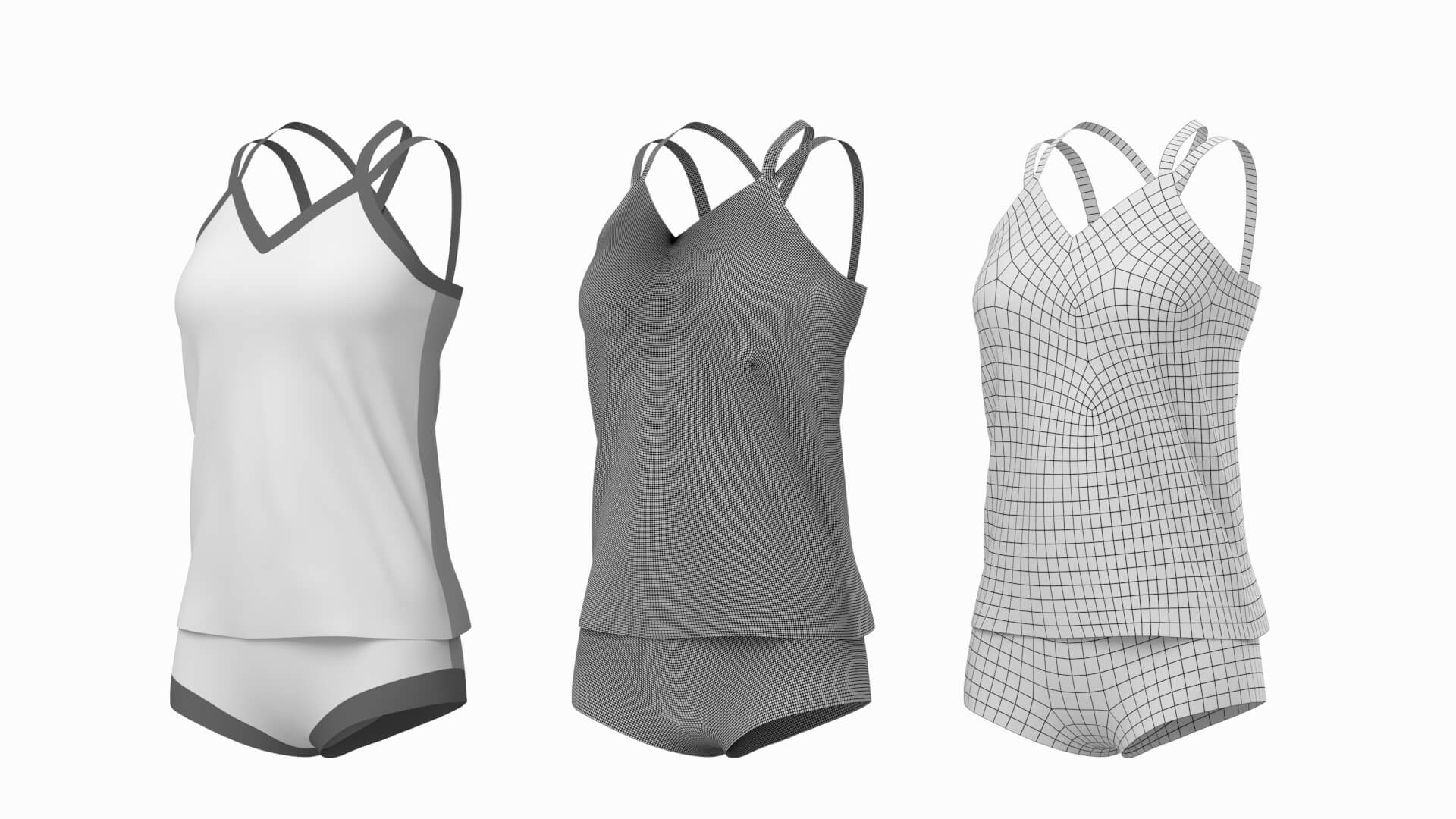 Woman Sportswear 07 Base Mesh Design Kit - 3D Model by Valerii-Kaliuzhnyi