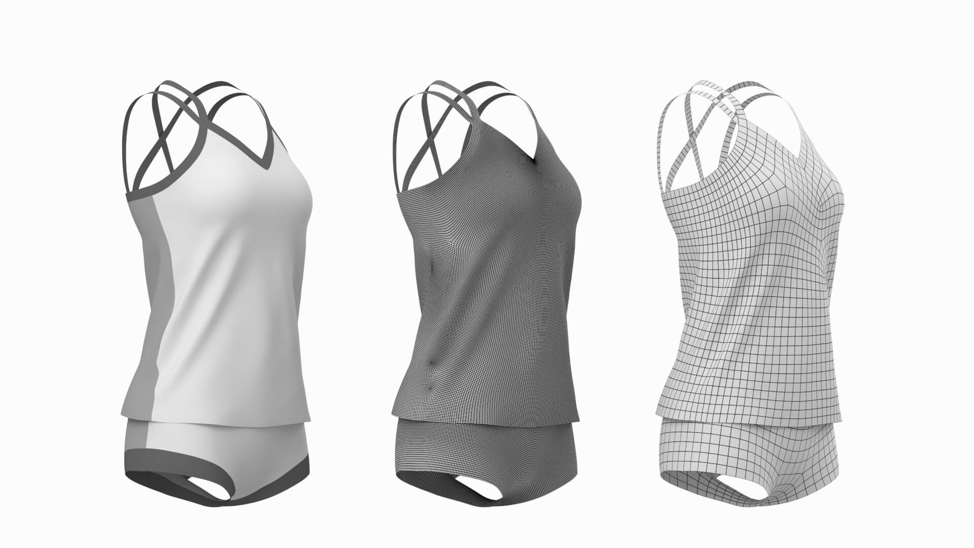 Woman Sportswear 07 Base Mesh Design Kit - 3D Model by Valerii-Kaliuzhnyi
