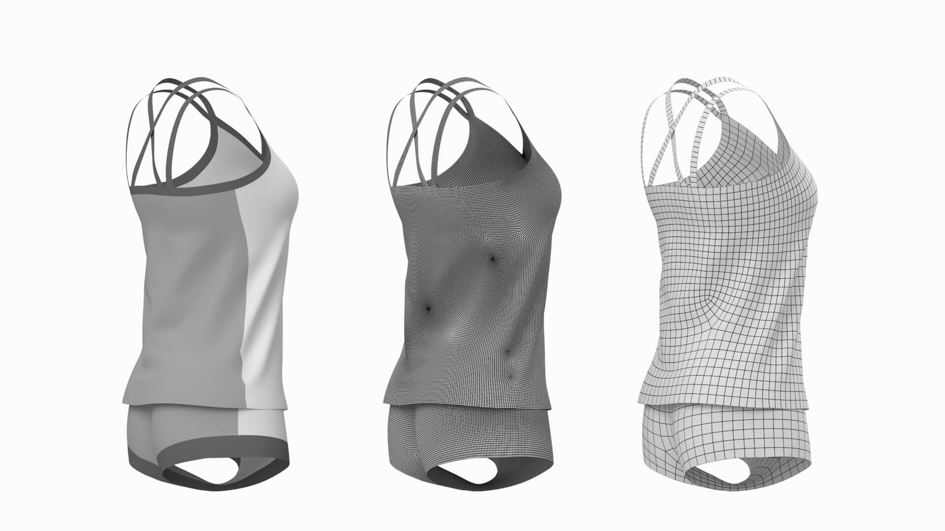 Woman Sportswear 07 Base Mesh Design Kit - 3D Model by Valerii-Kaliuzhnyi