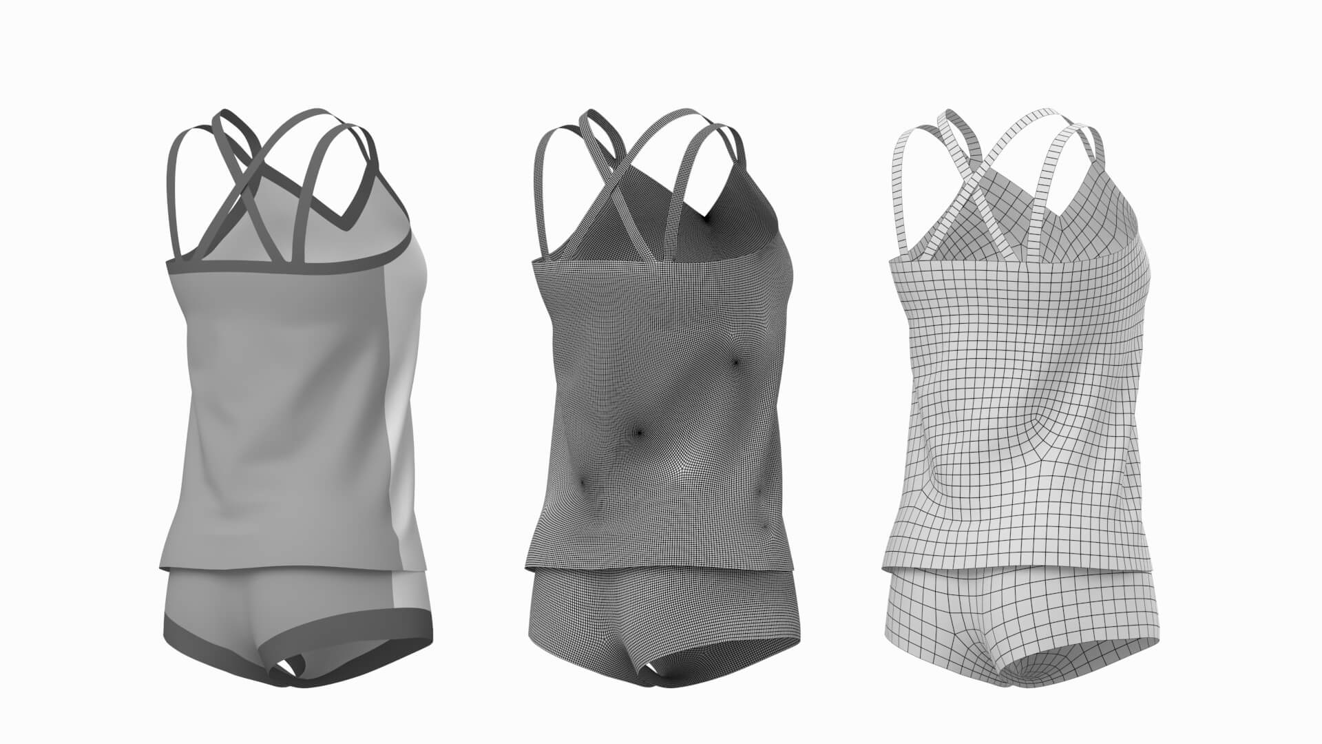 Woman Sportswear 07 Base Mesh Design Kit - 3D Model by Valerii-Kaliuzhnyi