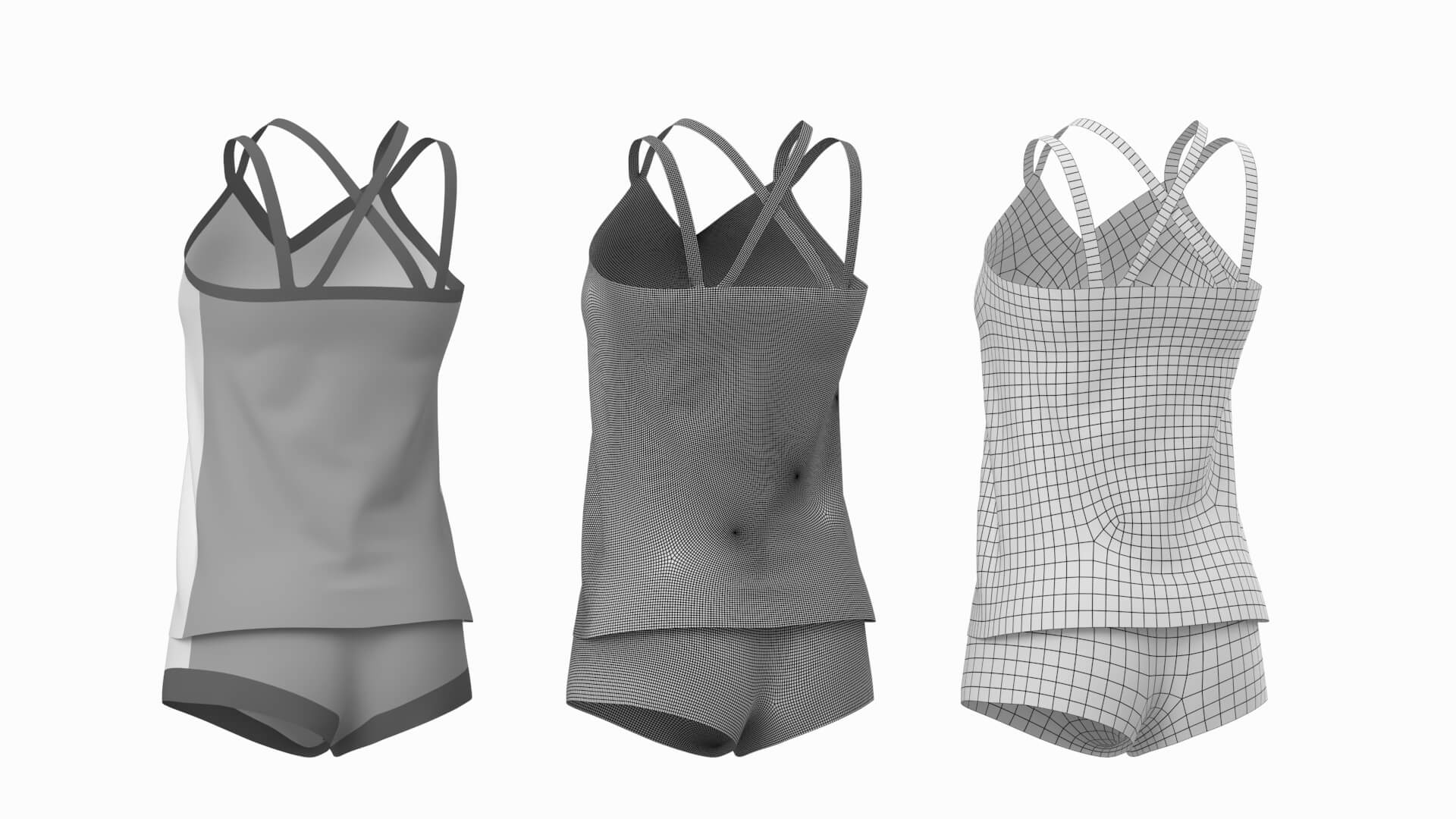 Woman Sportswear 07 Base Mesh Design Kit - 3D Model by Valerii-Kaliuzhnyi
