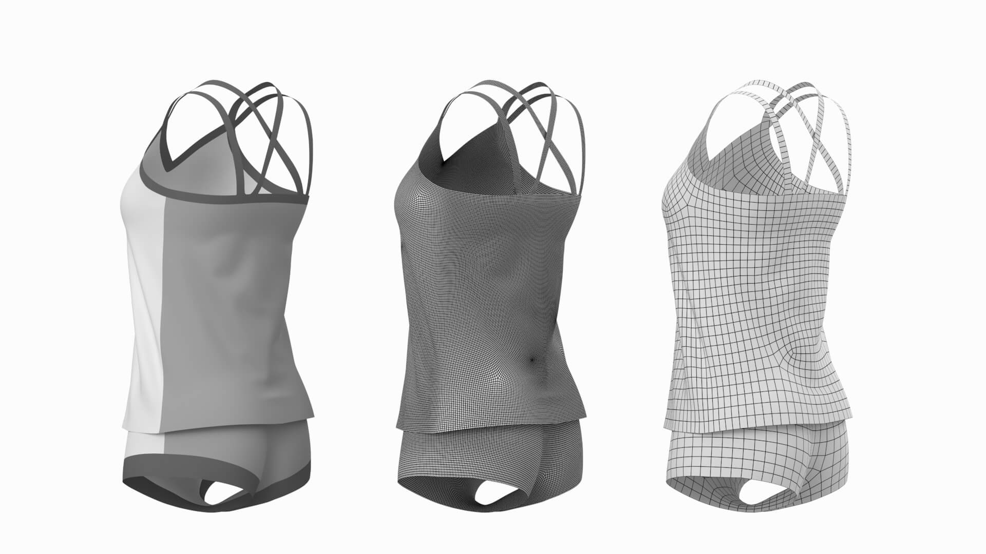Woman Sportswear 07 Base Mesh Design Kit - 3D Model by Valerii-Kaliuzhnyi