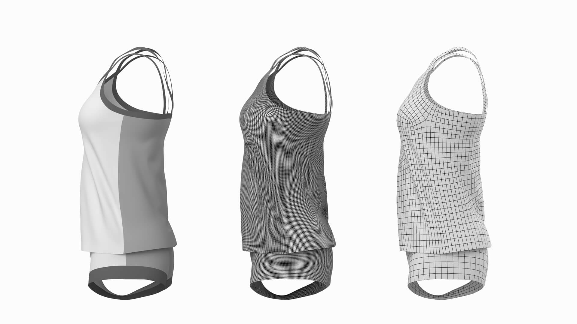 Woman Sportswear 07 Base Mesh Design Kit - 3D Model by Valerii-Kaliuzhnyi