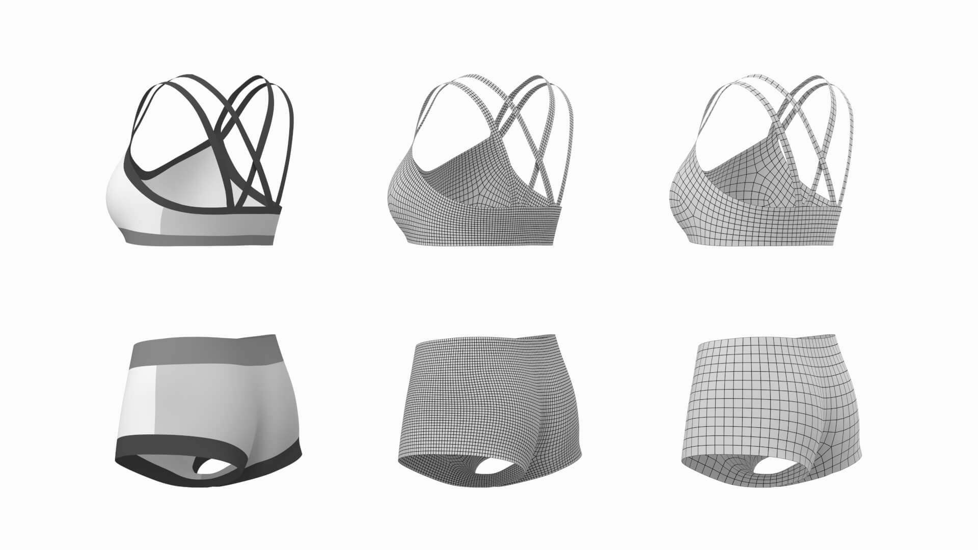 Woman Sportswear 08 Base Mesh Design Kit - 3D Model by Valerii-Kaliuzhnyi