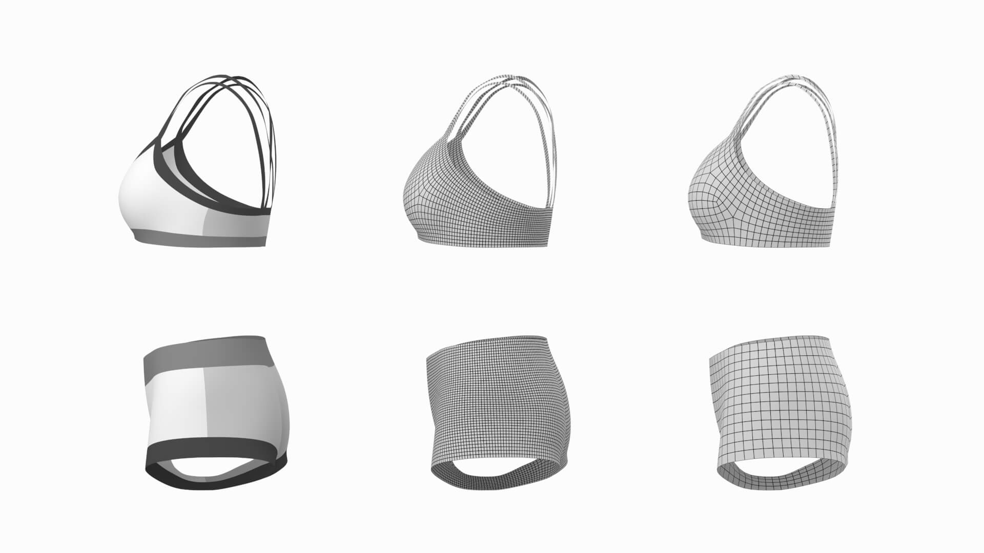 Woman Sportswear 08 Base Mesh Design Kit - 3D Model by Valerii-Kaliuzhnyi