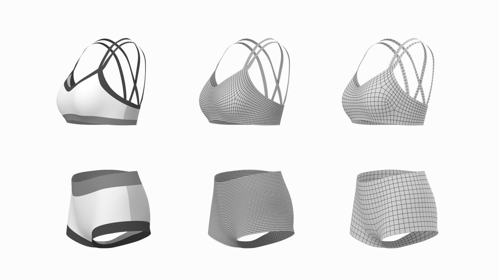 Woman Sportswear 08 Base Mesh Design Kit - 3D Model by Valerii-Kaliuzhnyi