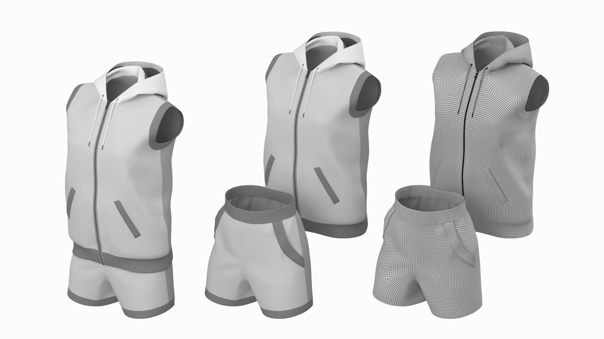 Woman Sportswear 09 High Poly Base Mesh - 3D Model by Valerii-Kaliuzhnyi