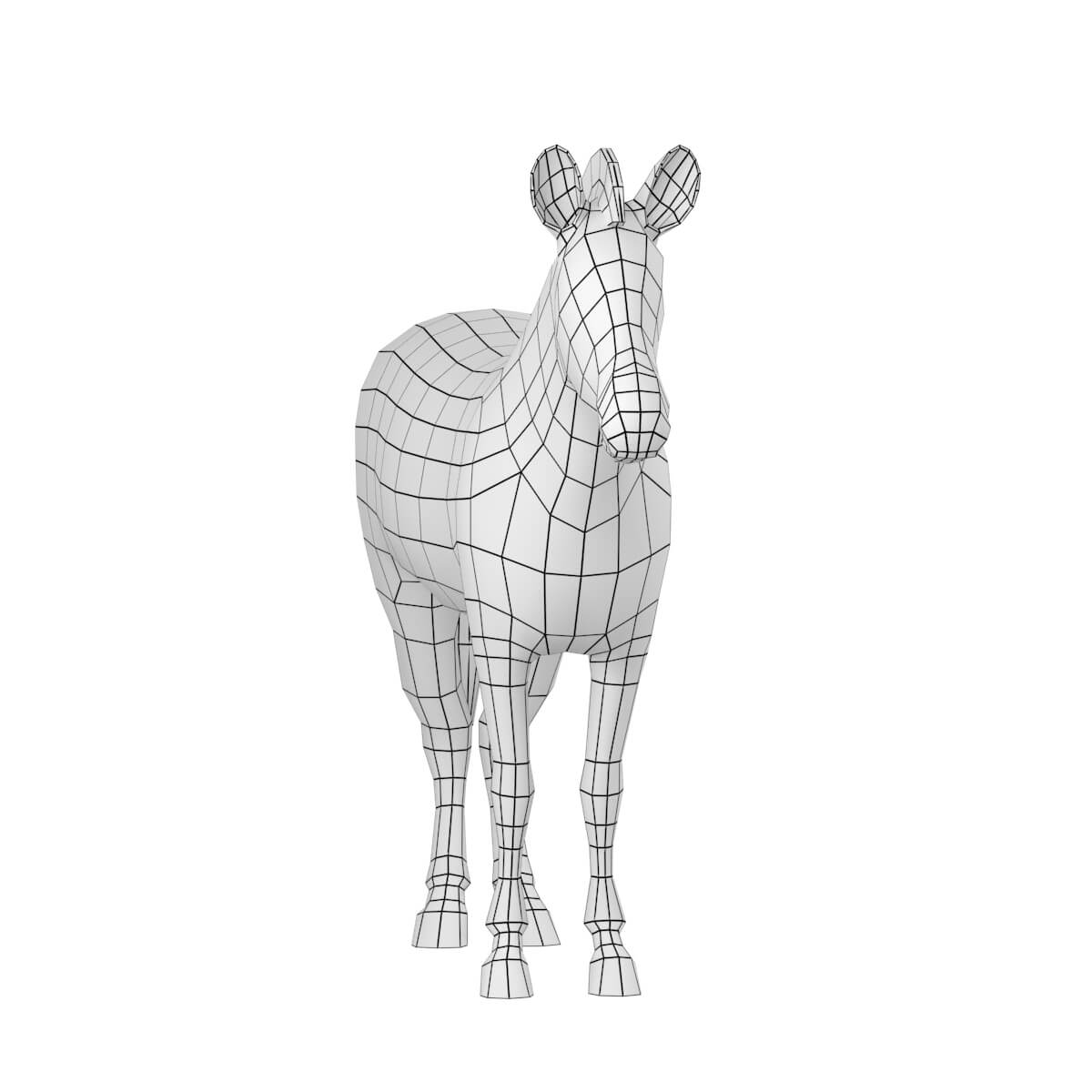 Zebra Animal Base Mesh - 3D Model by Valerii-Kaliuzhnyi