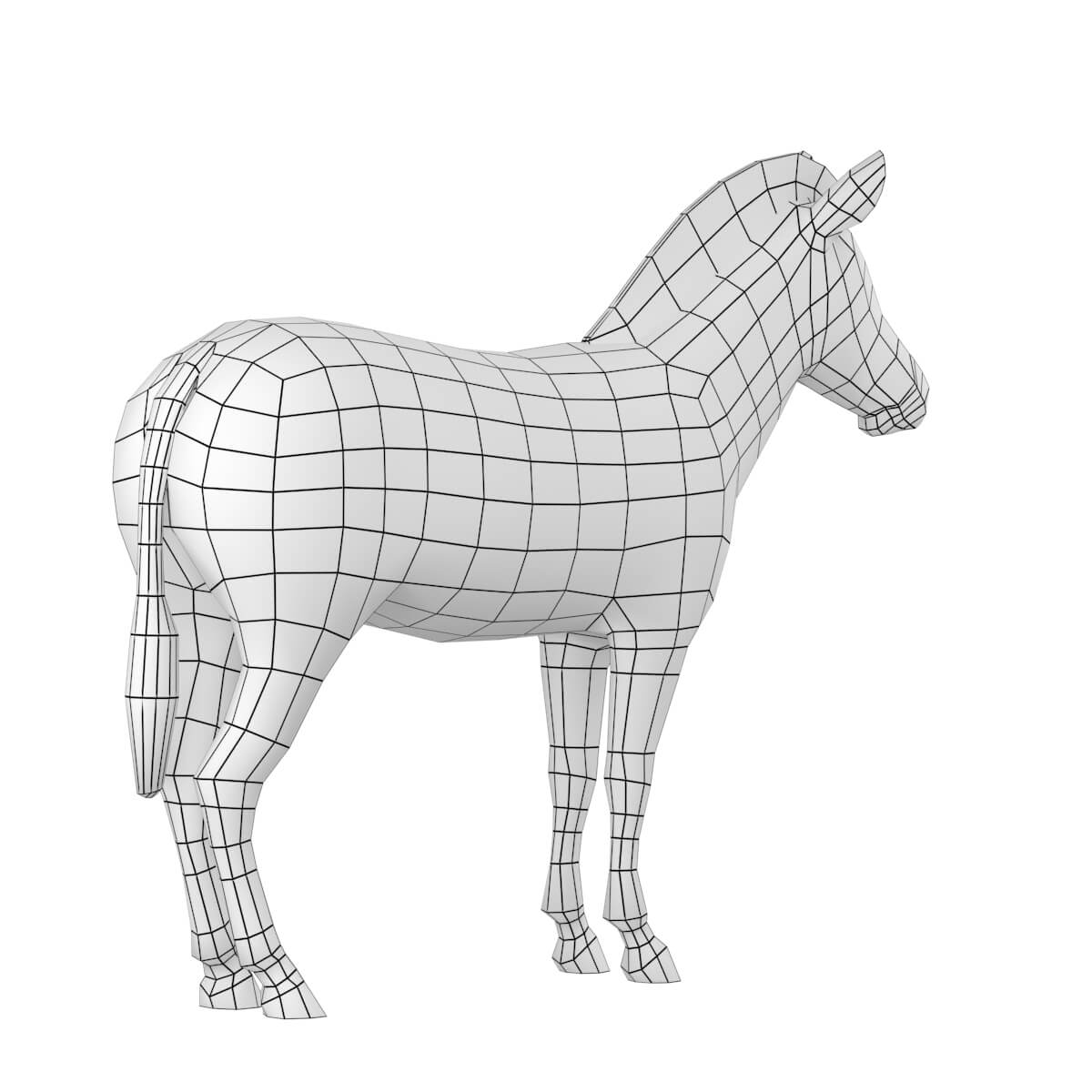 Zebra Animal Base Mesh - 3D Model by Valerii-Kaliuzhnyi