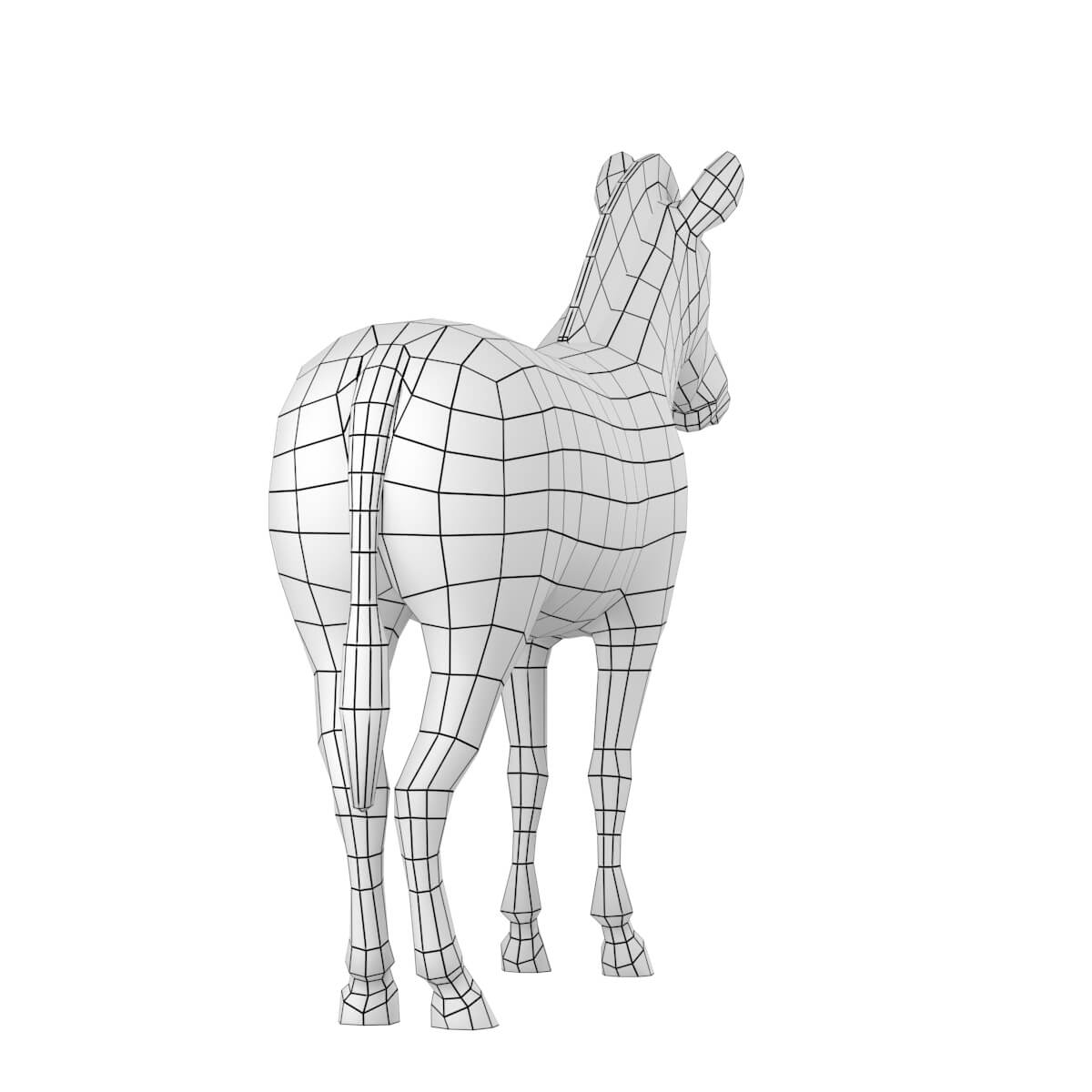 Zebra Animal Base Mesh - 3D Model by Valerii-Kaliuzhnyi