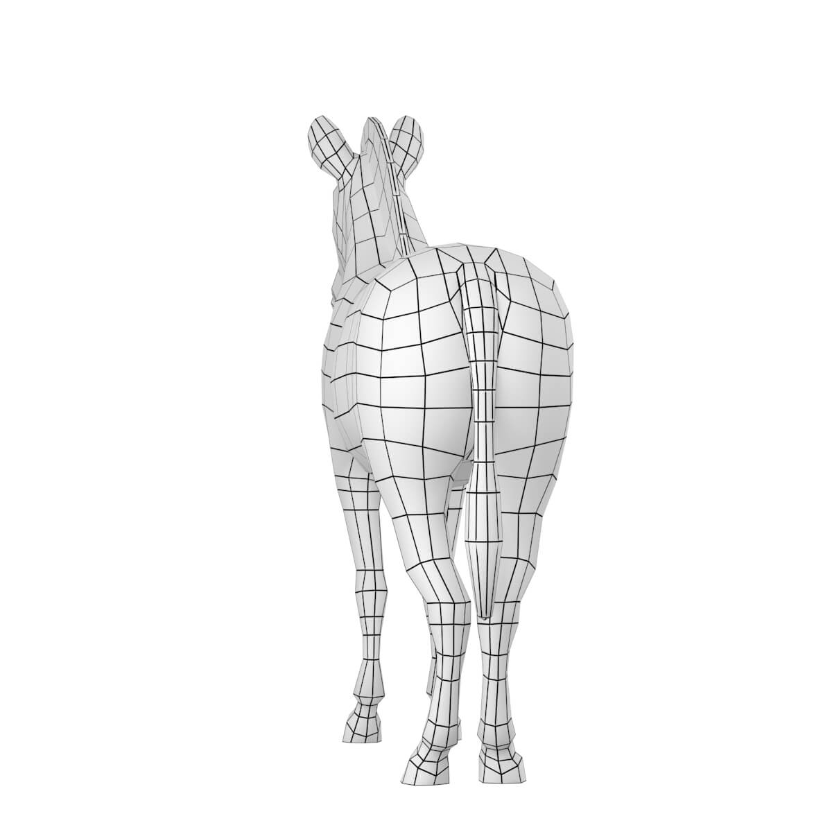 Zebra Animal Base Mesh - 3D Model by Valerii-Kaliuzhnyi