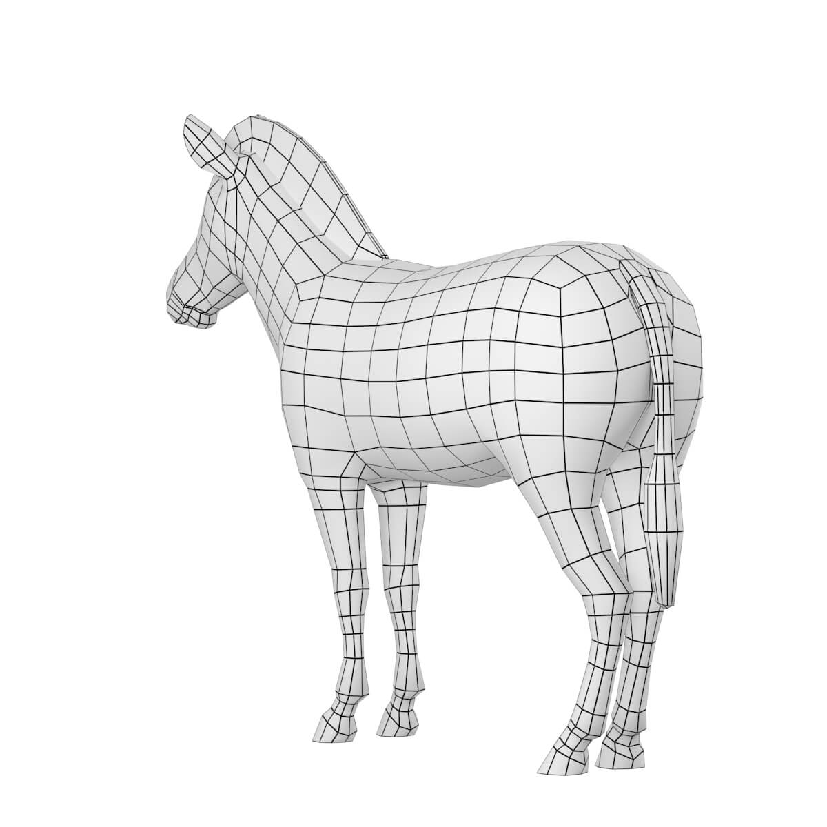 Zebra Animal Base Mesh - 3D Model by Valerii-Kaliuzhnyi
