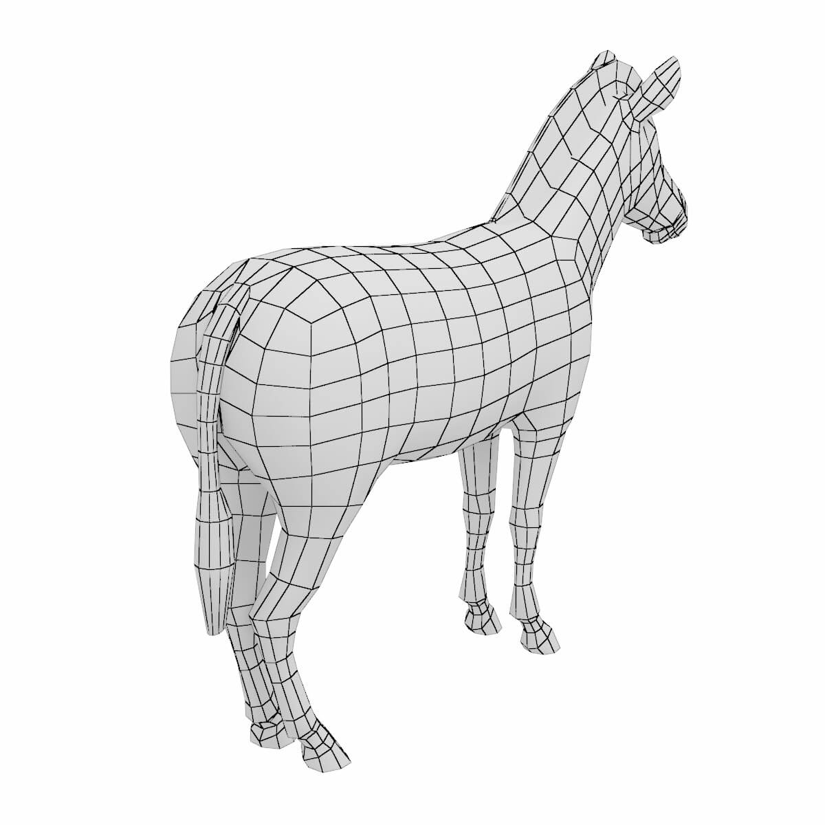 Zebra Animal Base Mesh - 3D Model by Valerii-Kaliuzhnyi