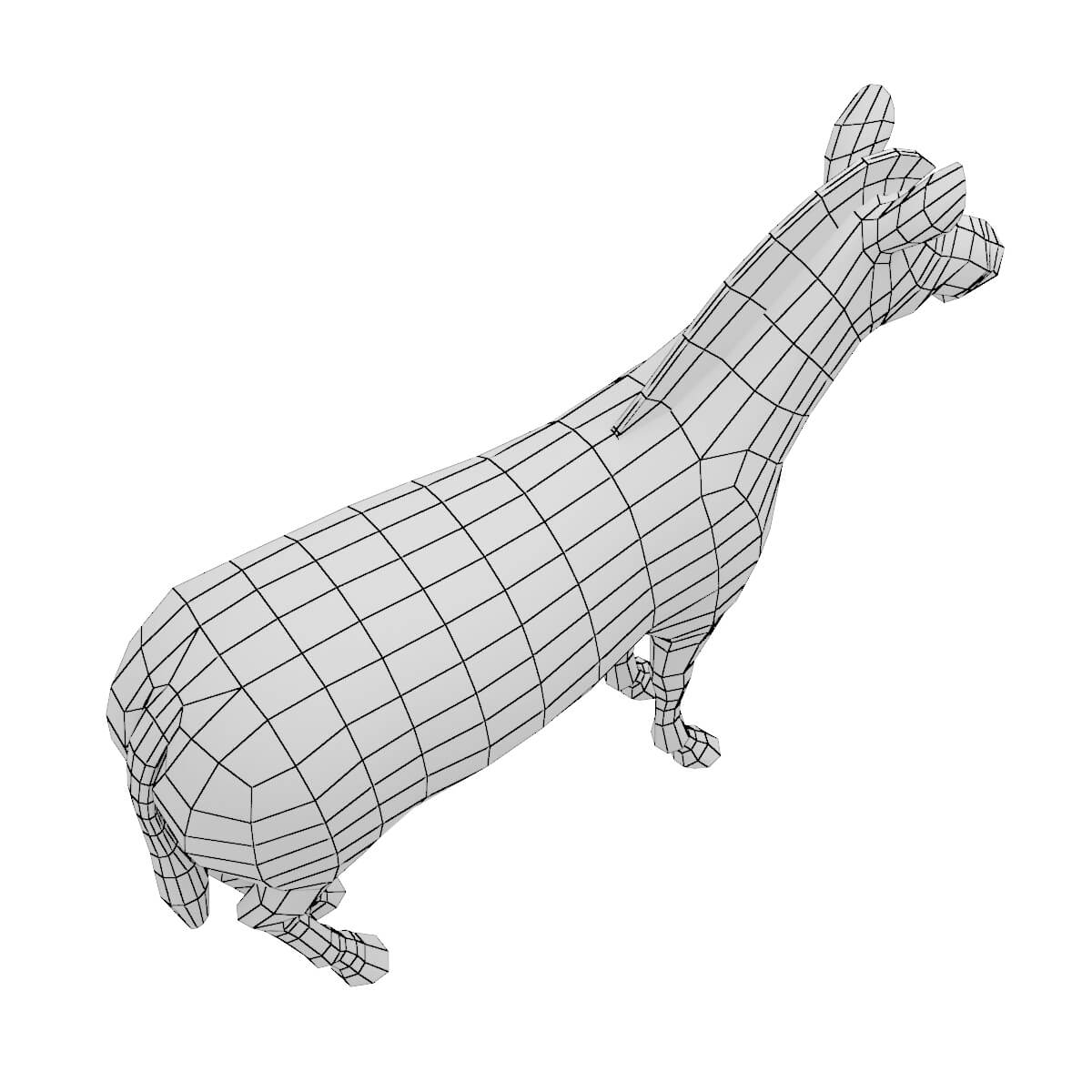 Zebra Animal Base Mesh - 3D Model by Valerii-Kaliuzhnyi