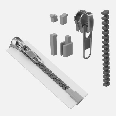 Zip Fastener for Outerwear With 5cm Teeth Rows - 3D Model by Valerii ...