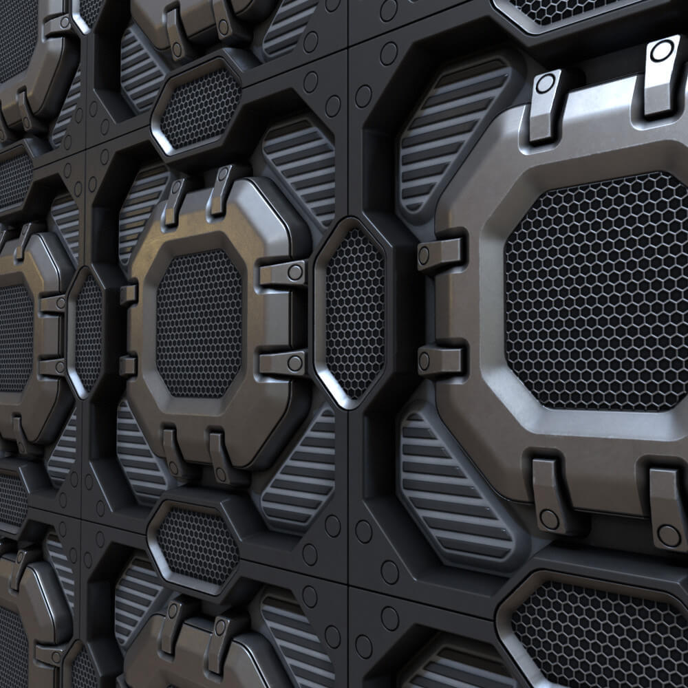 Sci-Fi Panel 34 PBR Texture by Valetovskaia