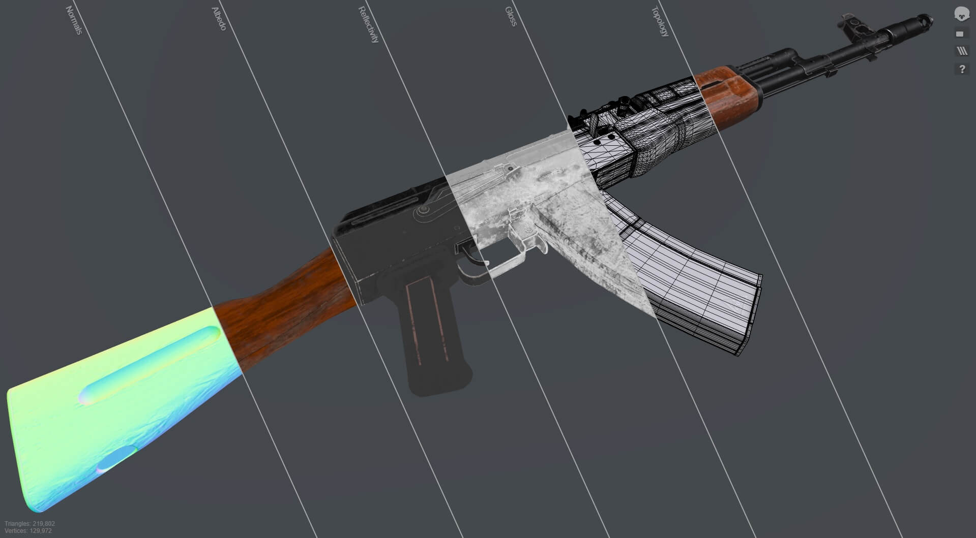 AK 74 - 3D Model by vardanvh