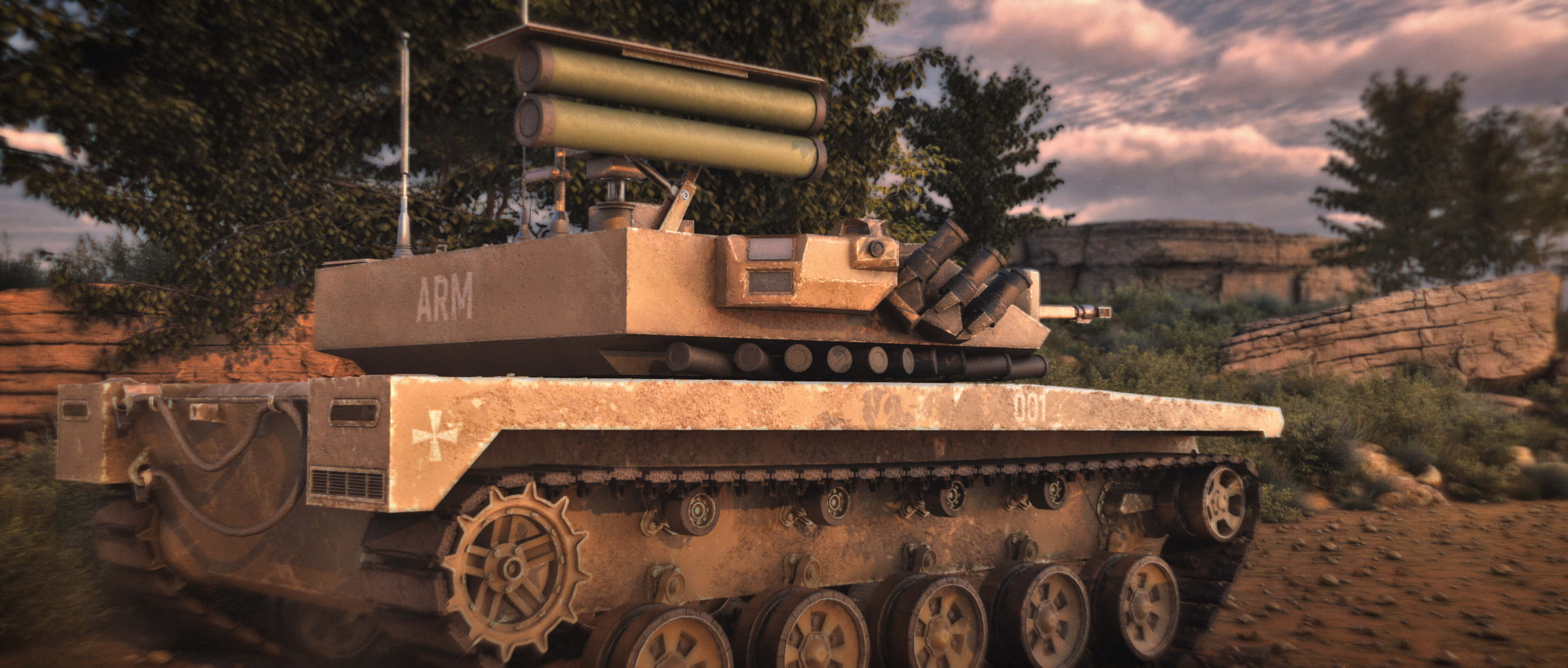 Arm Titan-X Drone Tank 3D Model by vardanvh