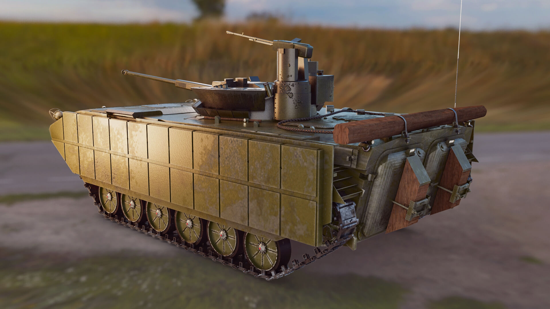 BMP-2 Armored Vehicle 3D Model by vardanvh