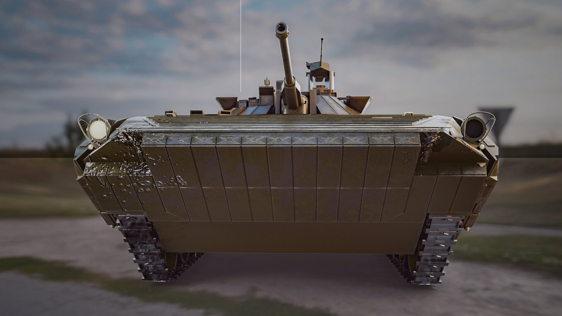 BMP-2 Armored Vehicle 3D Model by vardanvh