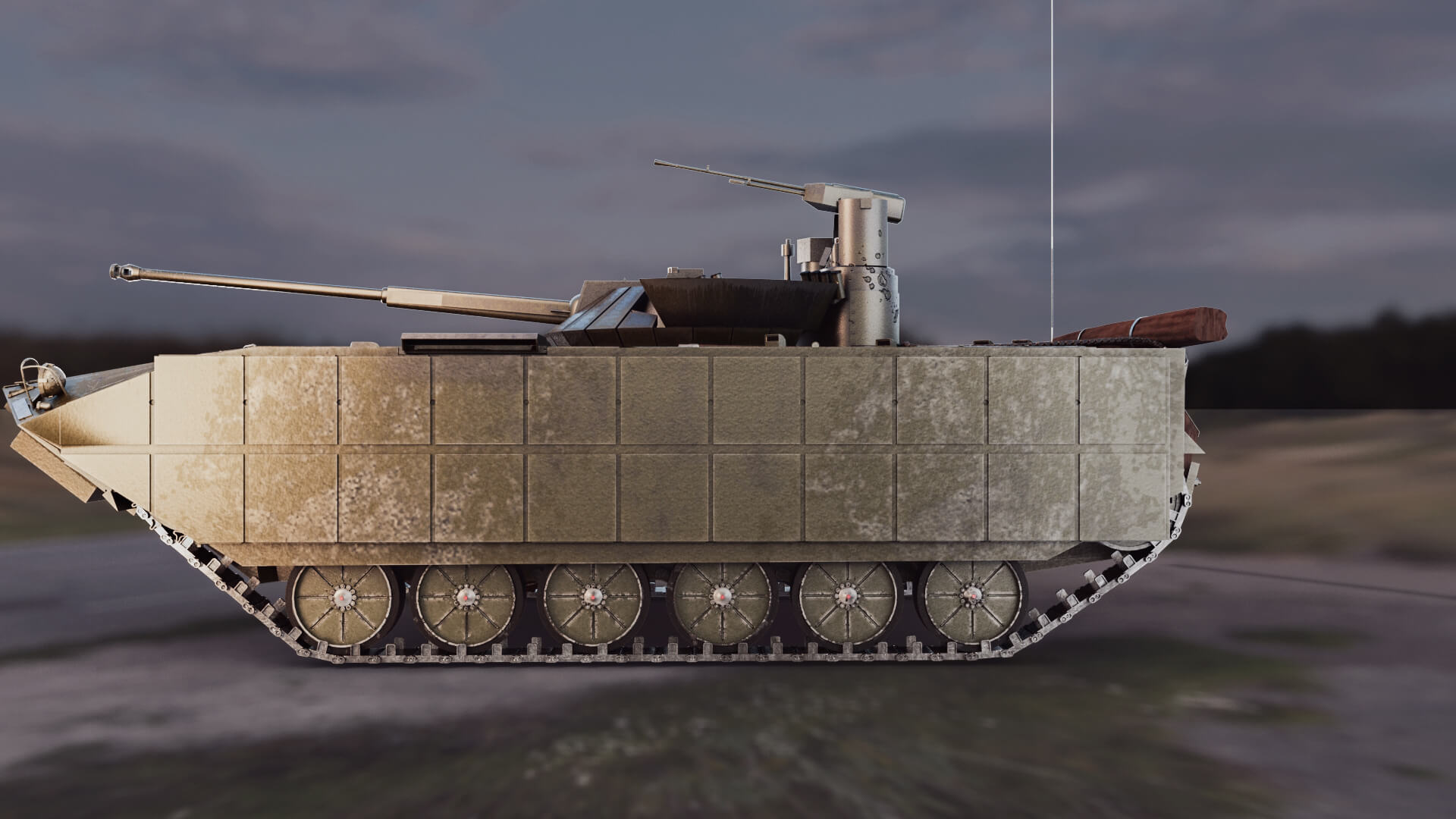 BMP-2 Armored Vehicle 3D Model by vardanvh