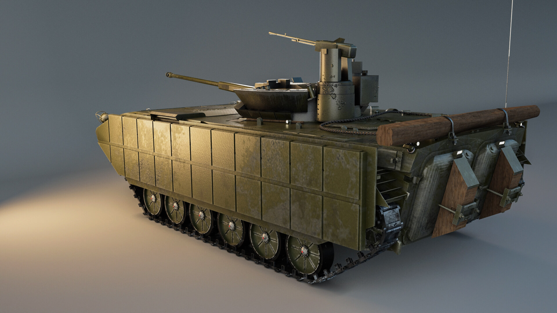 BMP-2 Armored Vehicle 3D Model by vardanvh