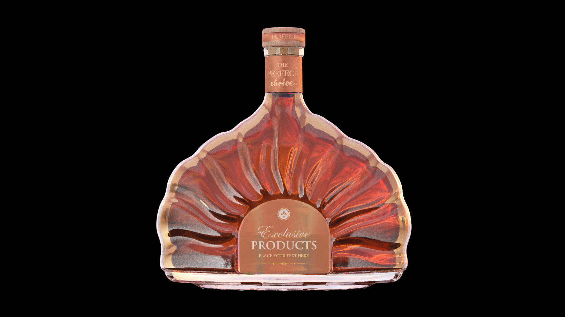 Brandy Bottle 3D Model by vardanvh