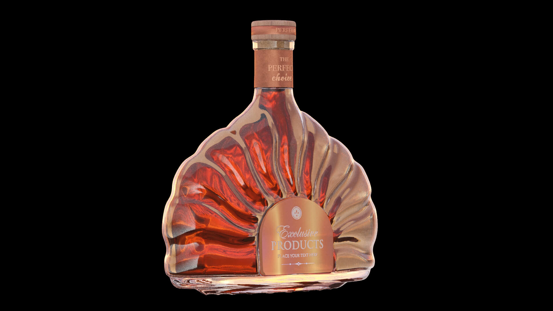 Brandy Bottle 3D Model by vardanvh