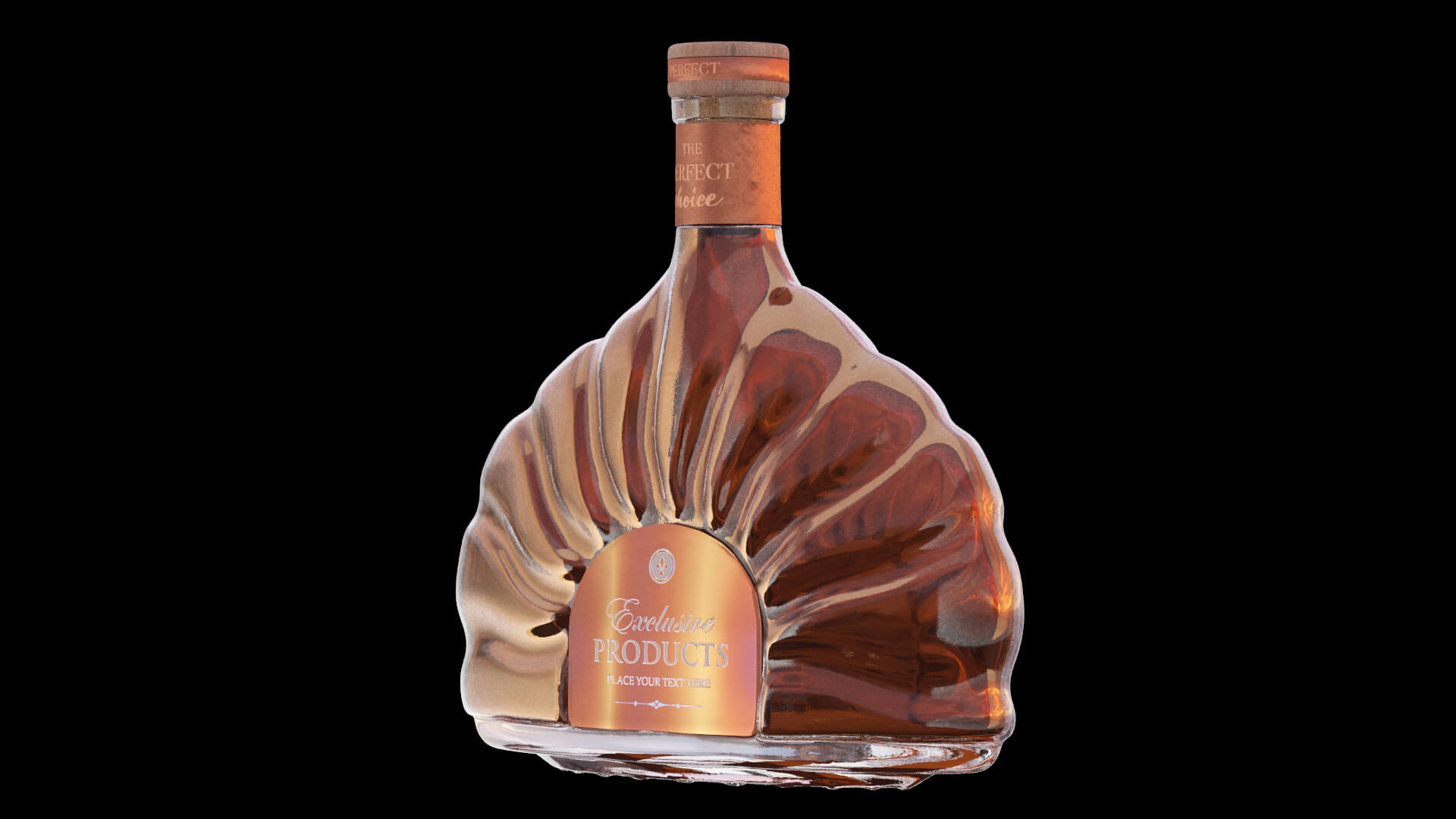 Brandy Bottle 3D Model by vardanvh