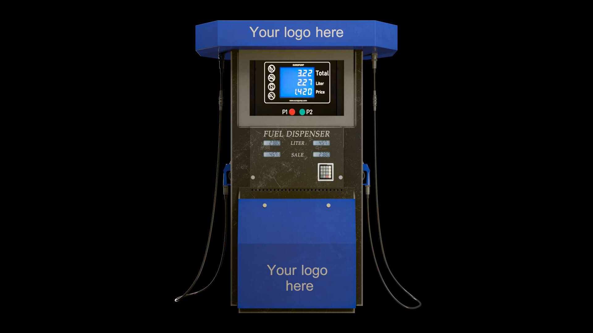 Fuel Dispenser Low Poly 3D Model by vardanvh