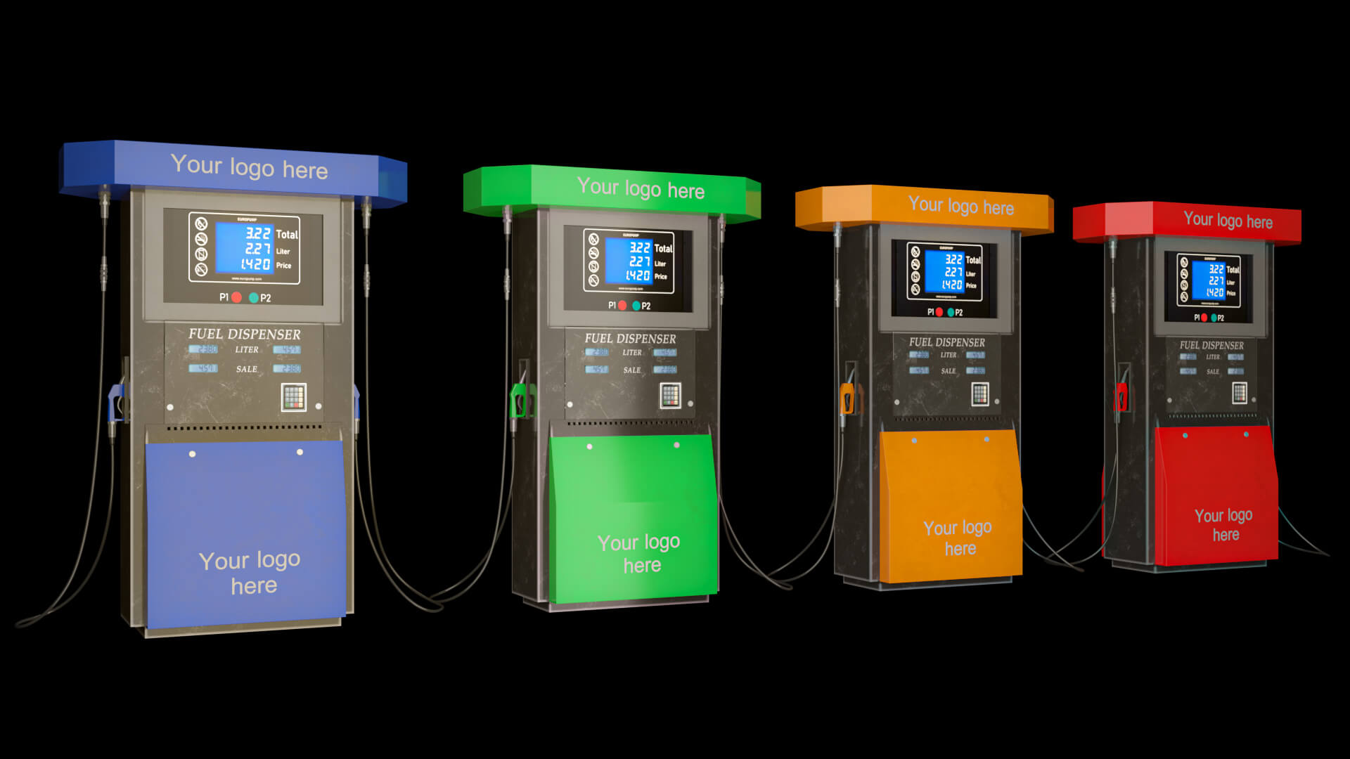 Fuel Dispenser - 3D Model by vardanvh