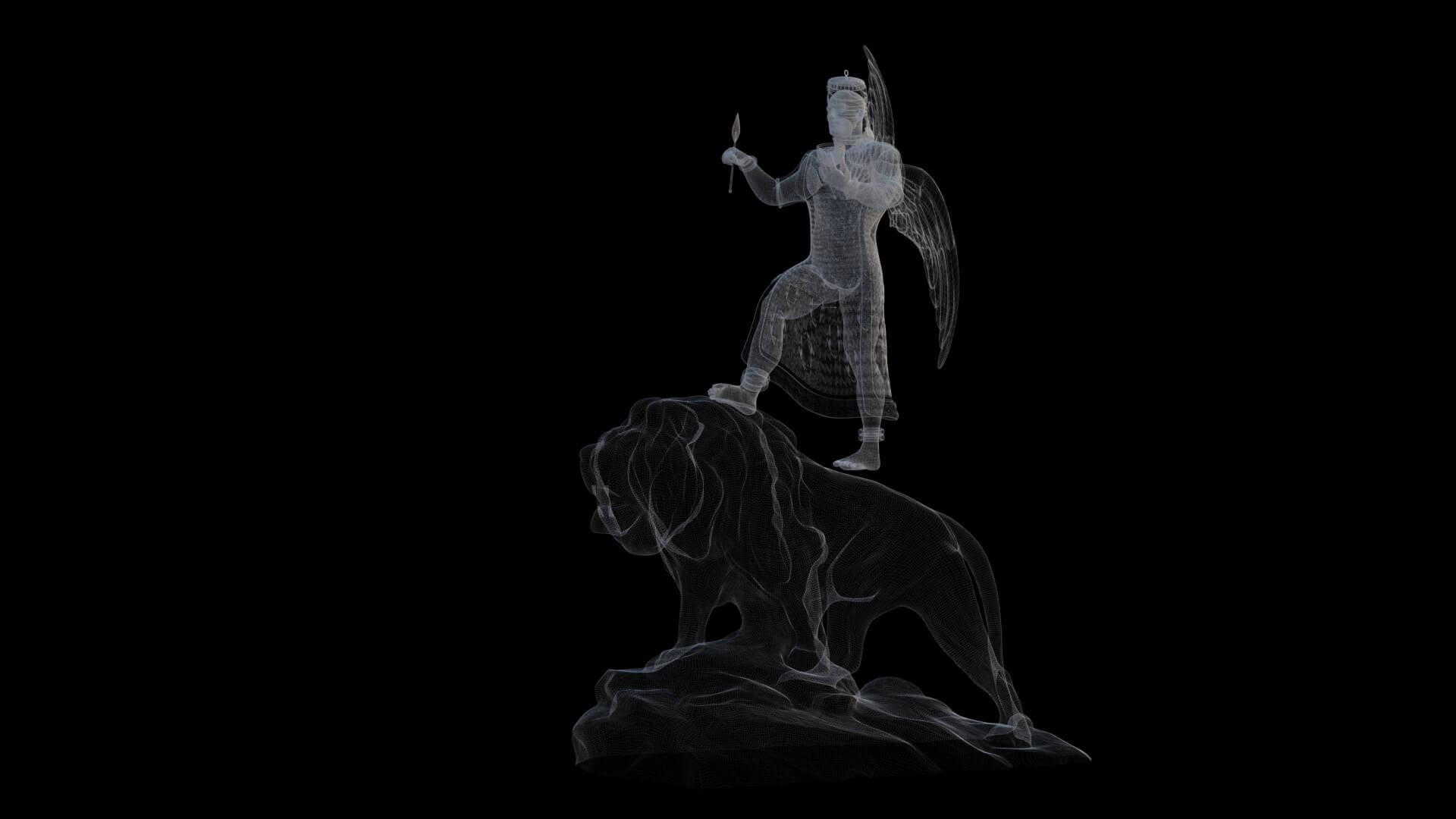 Haldi God Golden Statue - 3D Model by vardanvh