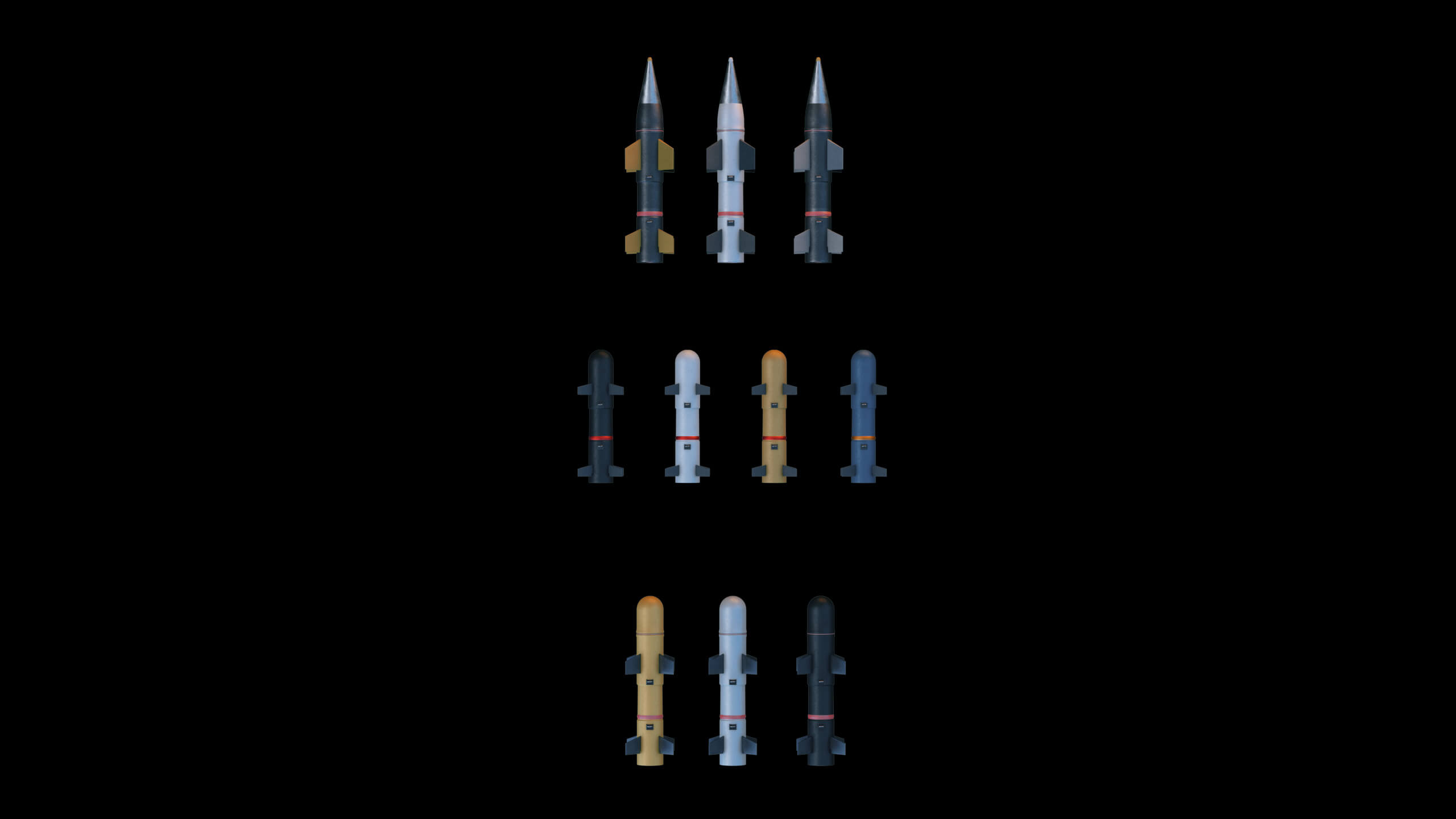 Missile 3D Model Low Poly by vardanvh