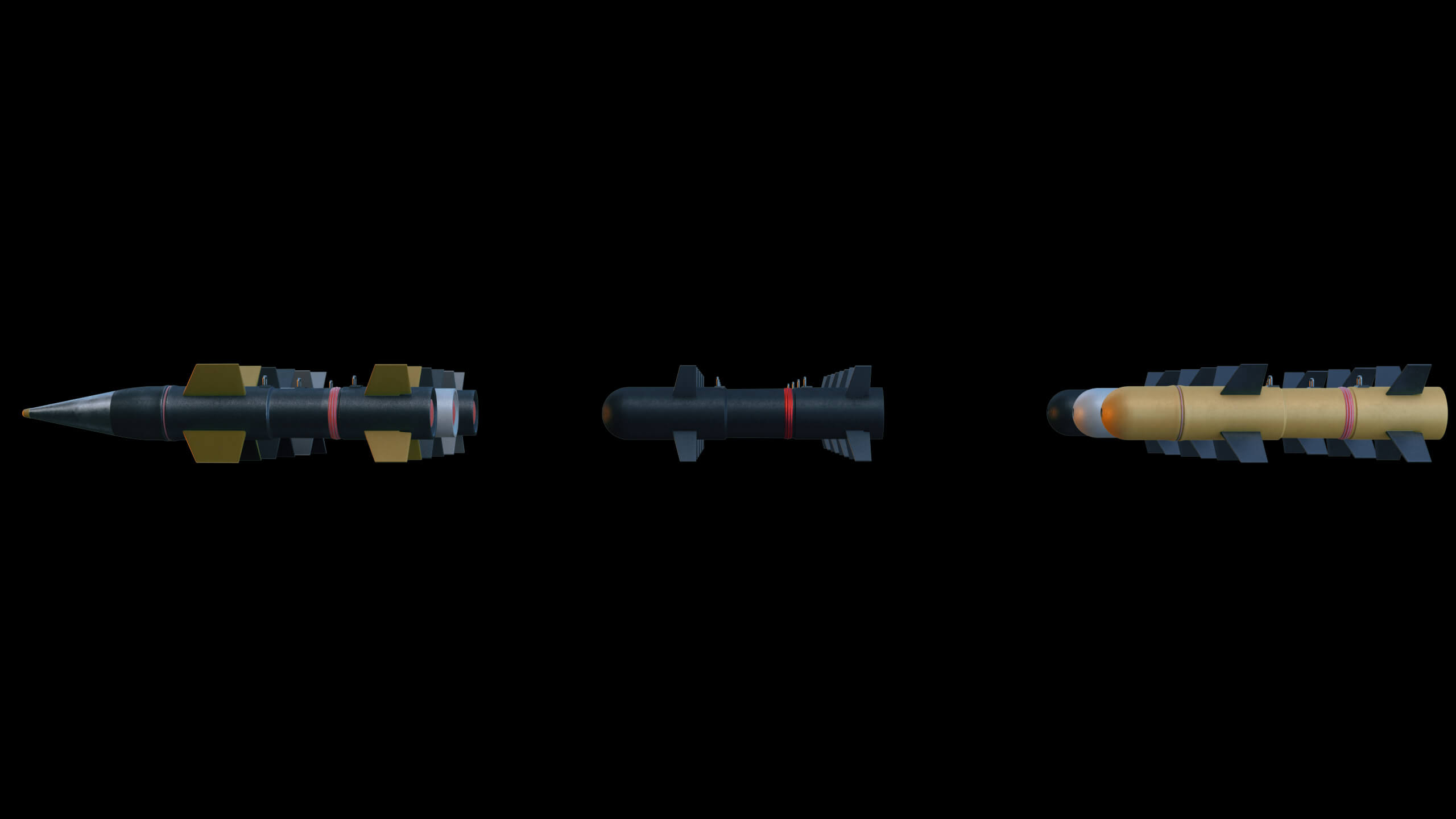 Missile 3D Model Low Poly by vardanvh