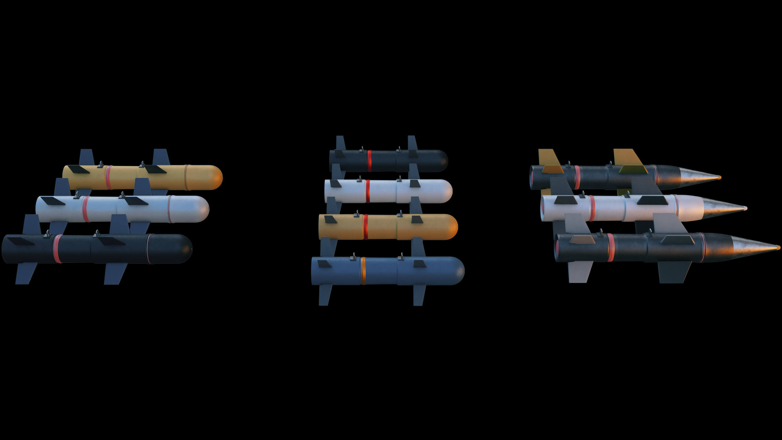 Missile 3D Model Low Poly by vardanvh