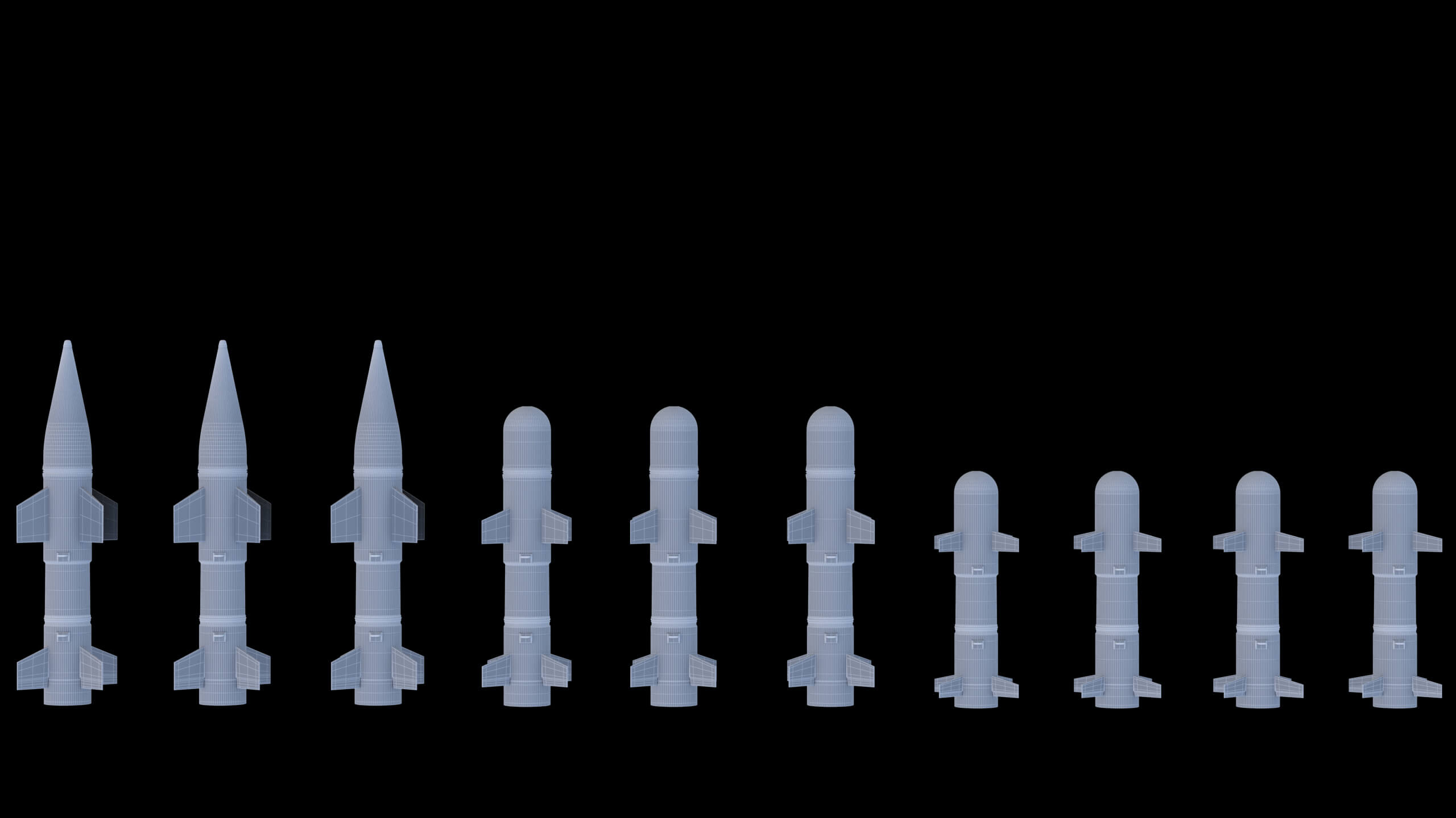 Missile 3D Model Low Poly by vardanvh