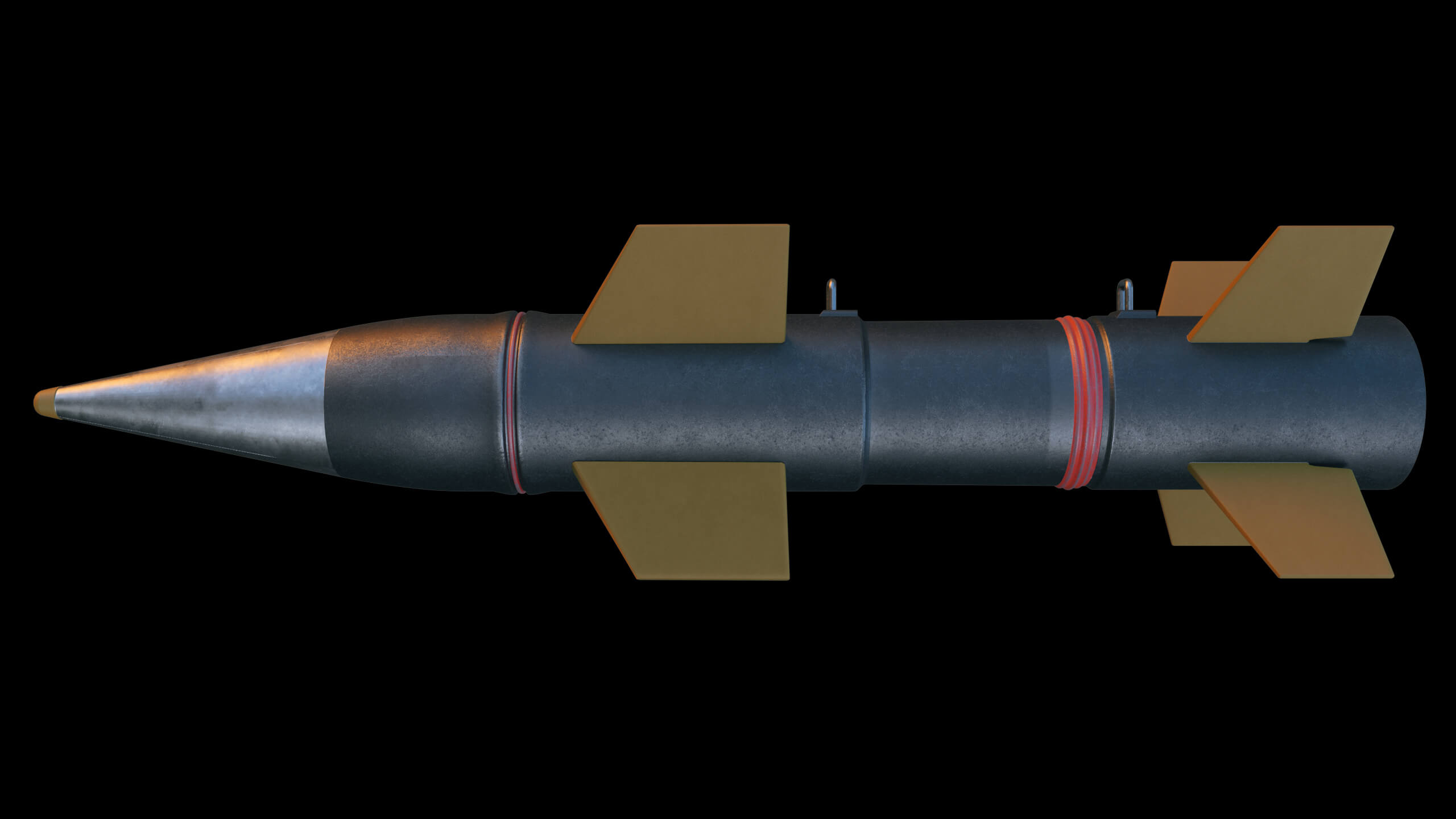 Missile 3D Model Low Poly by vardanvh