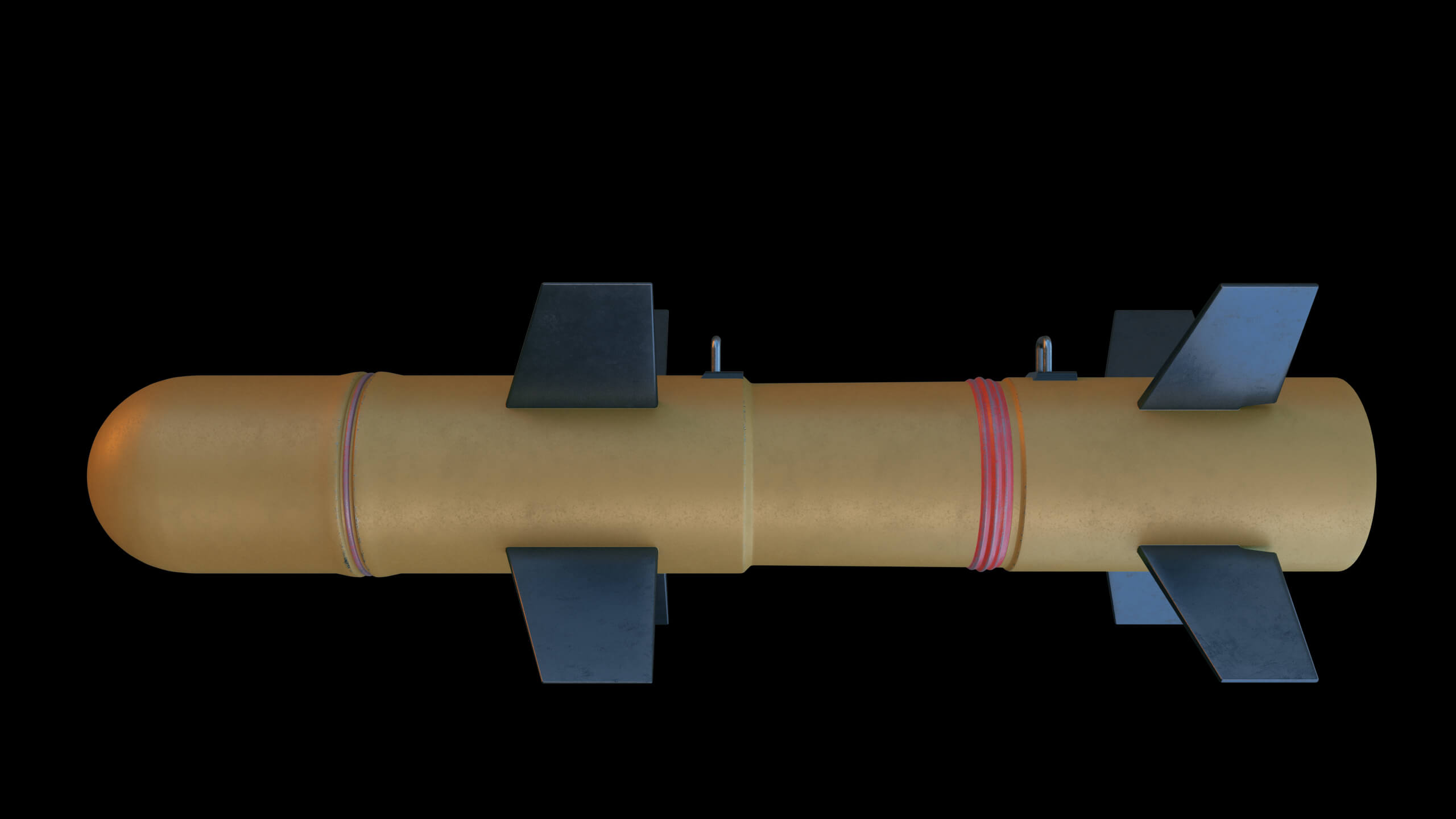 Missile 3D Model Low Poly by vardanvh