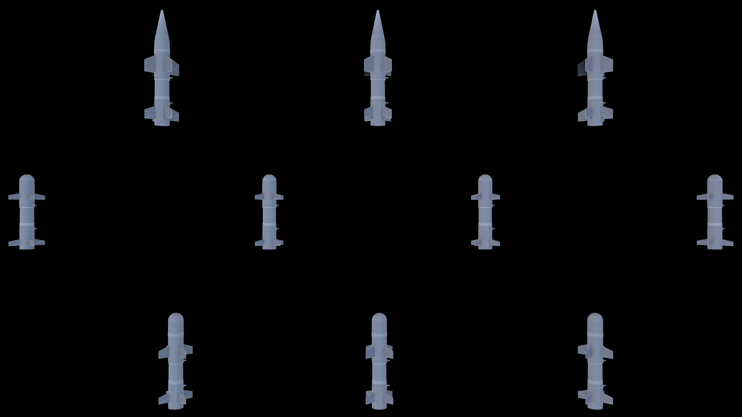 Missile 3D Model Low Poly by vardanvh