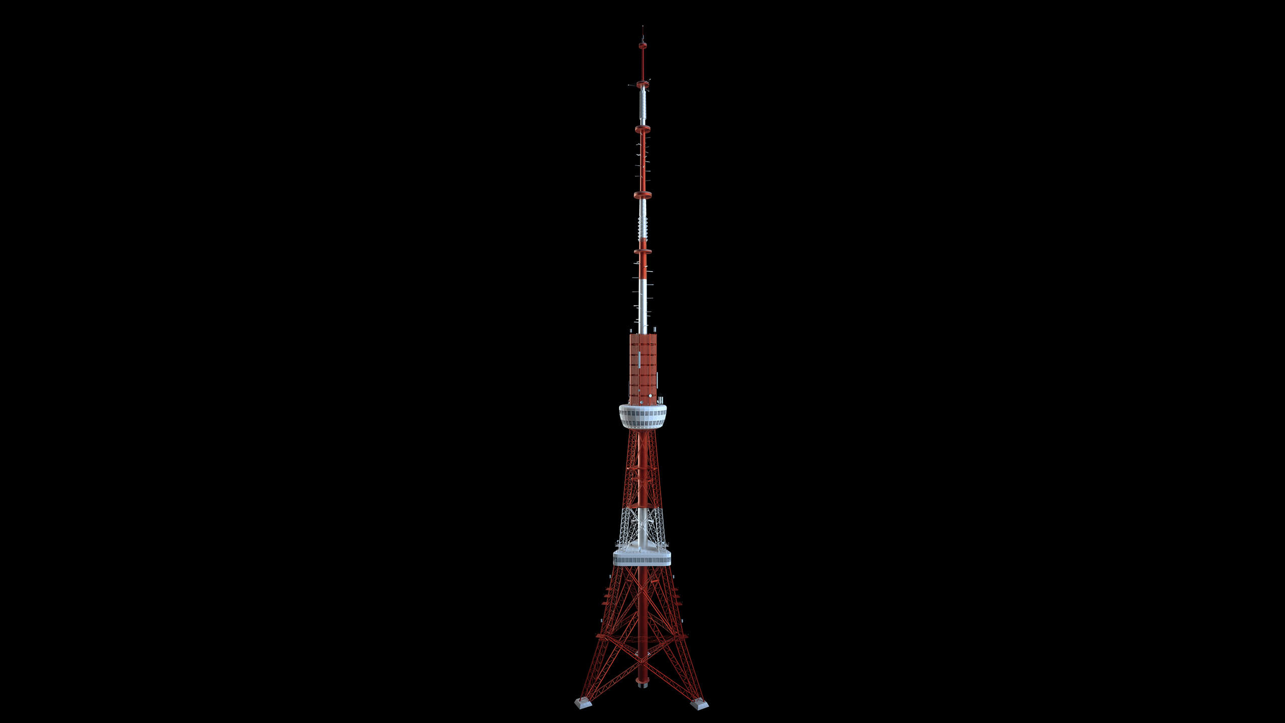 TV Tower 3d model by vardanvh