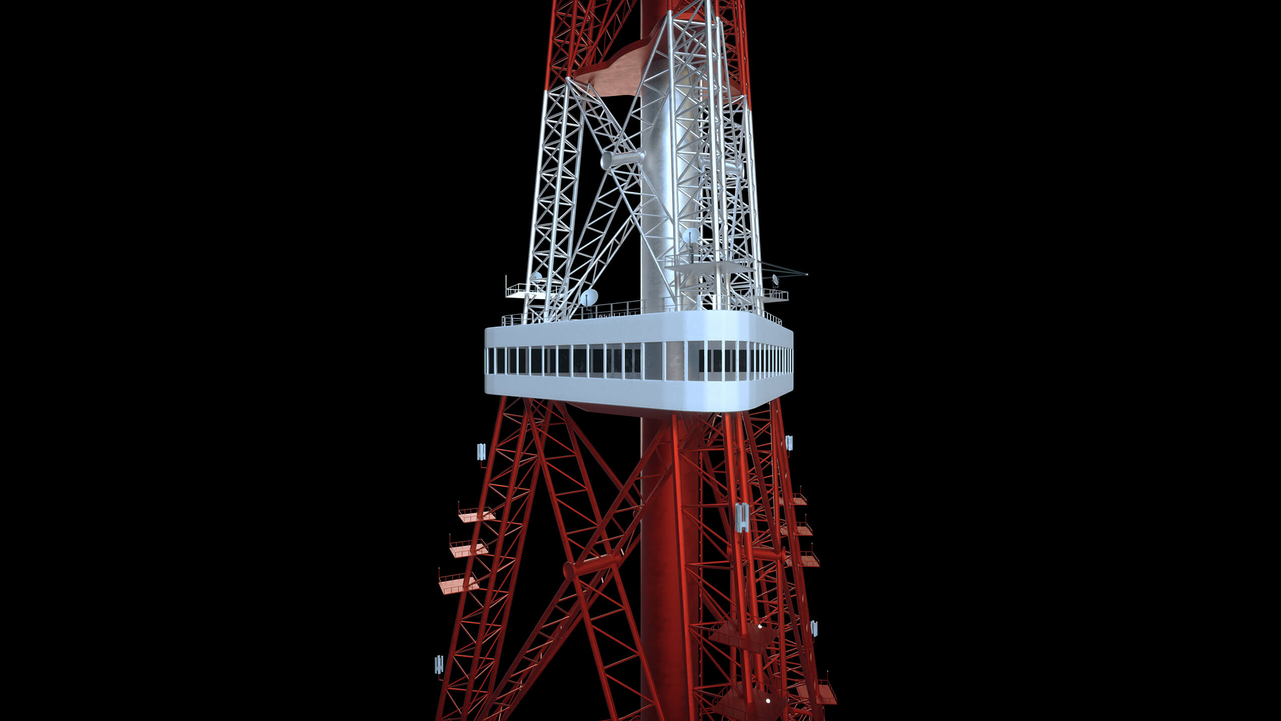 TV Tower 3d model by vardanvh