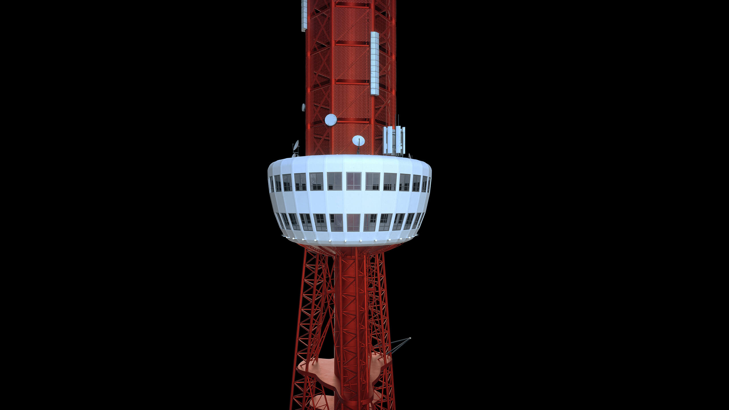 TV Tower 3d model by vardanvh