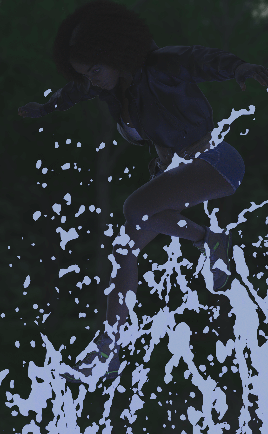 Jumping through the portal 3D Render by vcproductions3dx