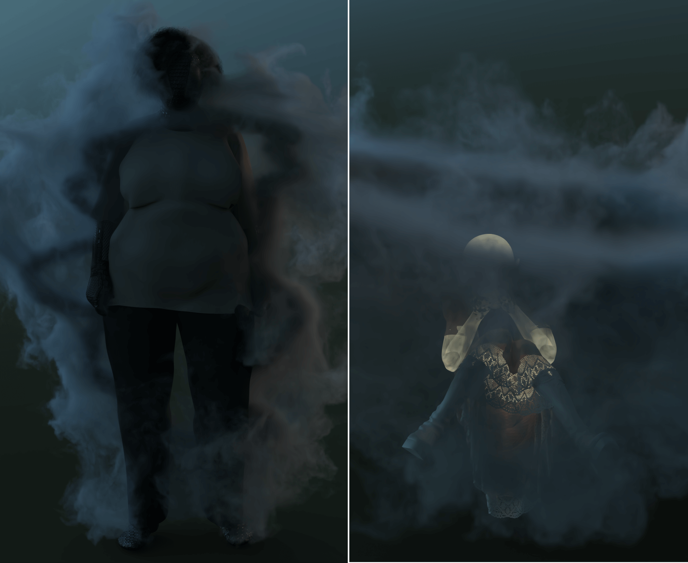 The Shadow and the Inner Child 3D Render by vcproductions3dx