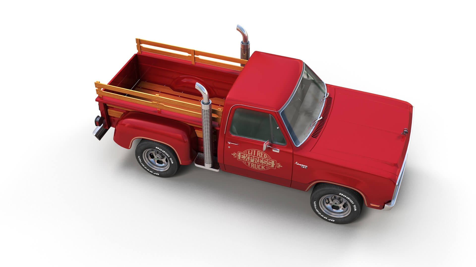 1979 Dodge Lil Red Express Truck - 3D Model by Veaceslav Condraciuc