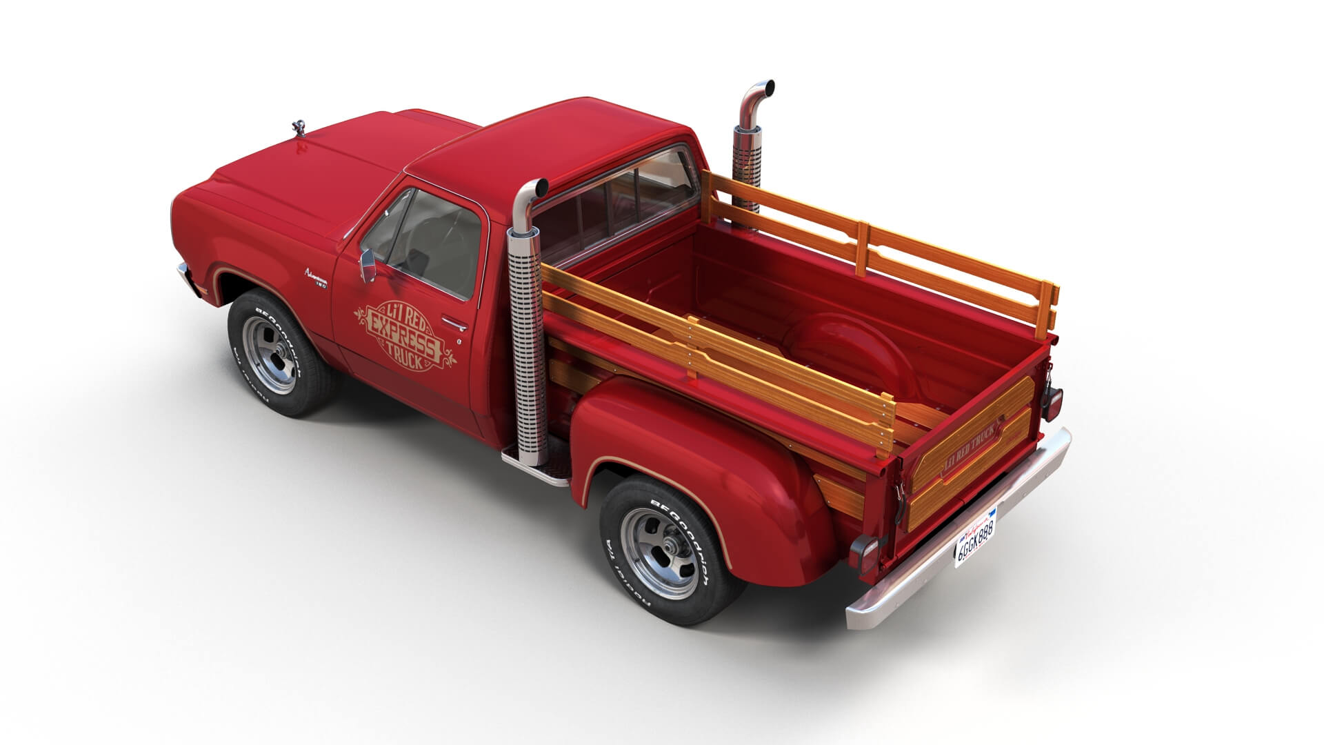 1979 Dodge Lil Red Express Truck - 3D Model by Veaceslav Condraciuc