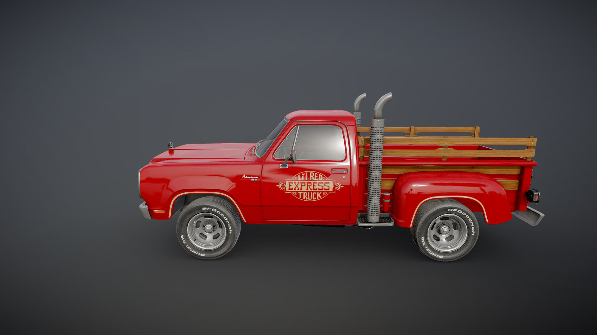1979 Dodge Lil Red Express Truck - 3D Model by Veaceslav Condraciuc