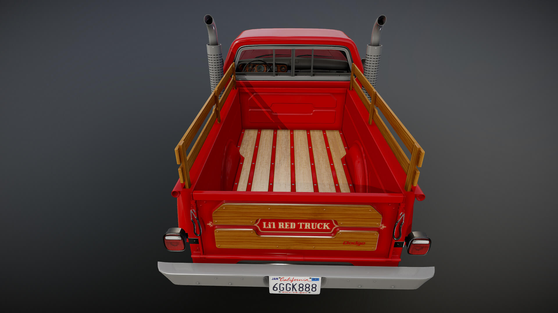 1979 Dodge Lil Red Express Truck - 3D Model by Veaceslav Condraciuc
