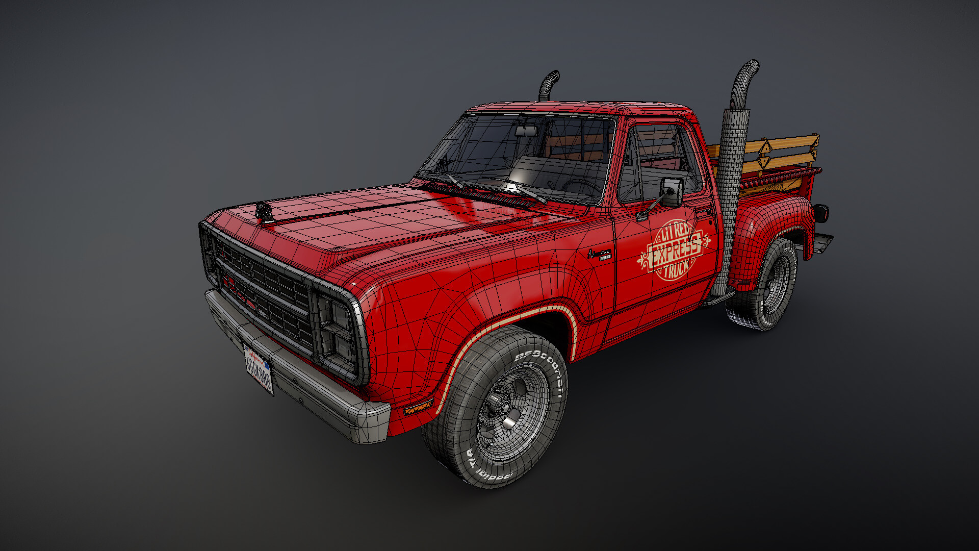 1979 Dodge Lil Red Express Truck - 3D Model by Veaceslav Condraciuc